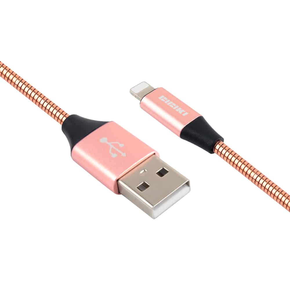 Metal Spring Braided High Speed Charging 2.4A USB Charging and Data ...