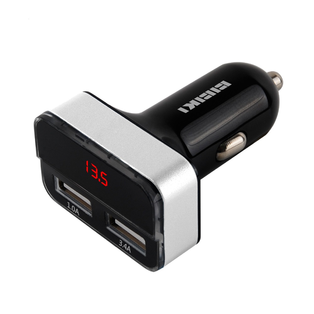 Multi-Port Charging 2 USB Car Charger with display 3.4A/1A - Runray ...